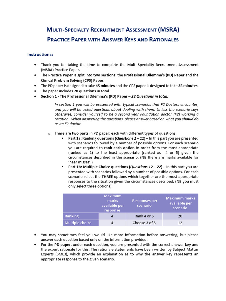 MSRA+Sample+Paper+2023+-+V4+updated 2 | PDF | Nursing | Empathy