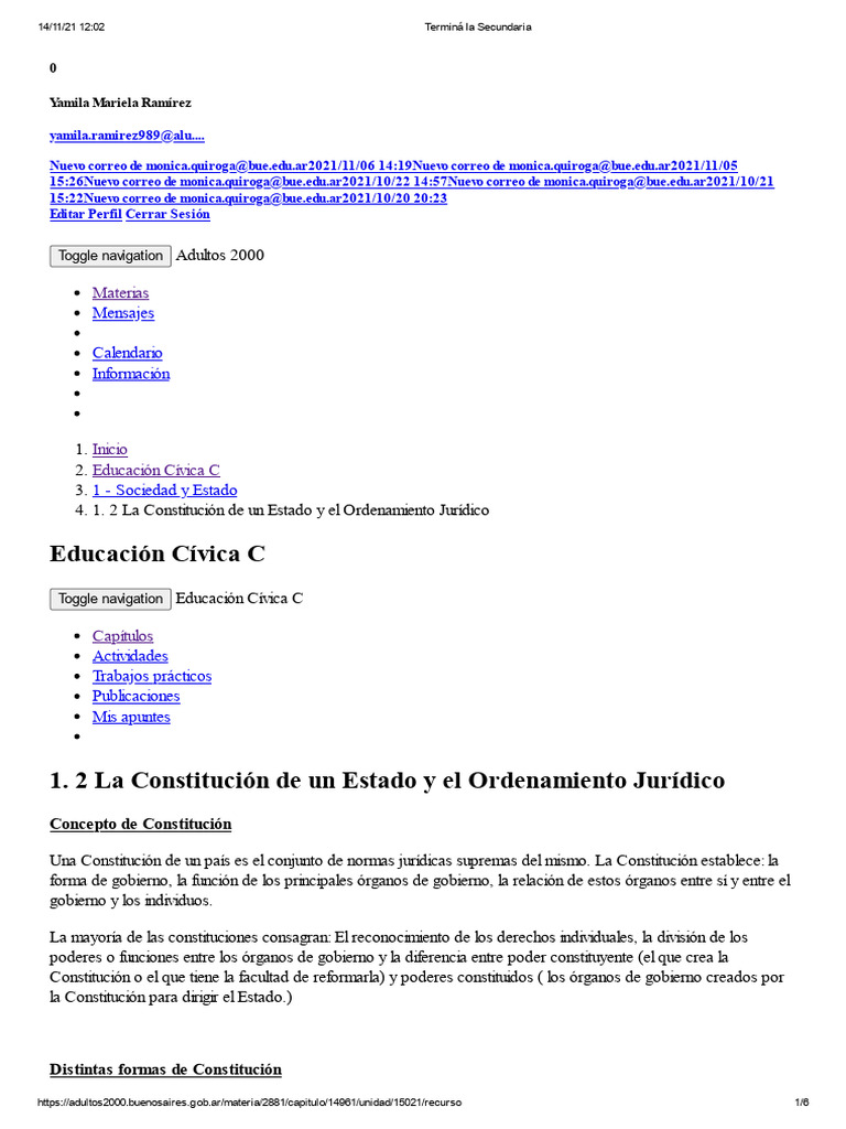 2 La Constitución de Un Estado y El Ordenamiento Jurídico | PDF | Constitución | Judicaturas