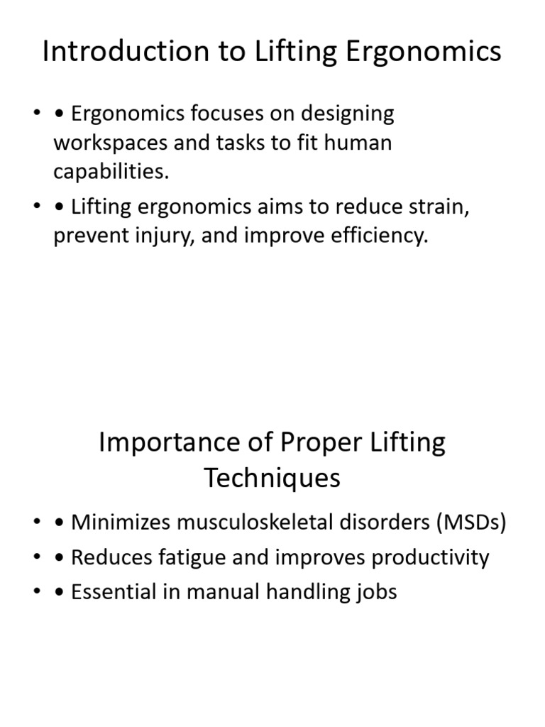Lifting Ergonomics RULE REBA | PDF