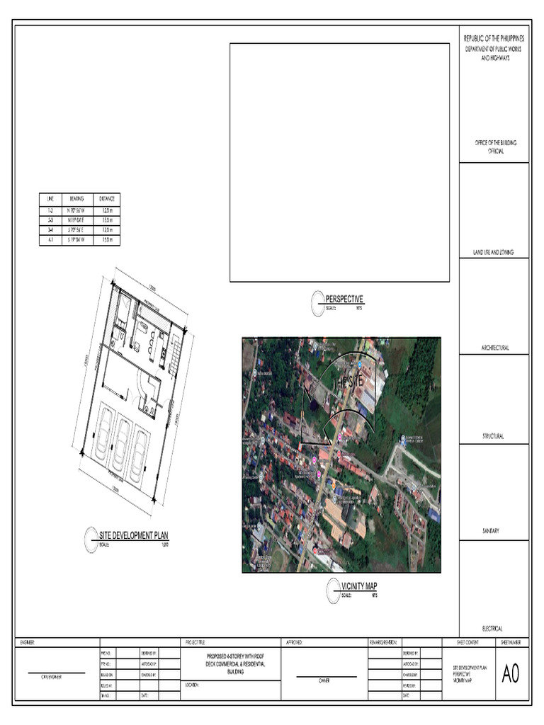 4-Storey With Roof Deck - Site Development Plan - 5!13!2025 | PDF