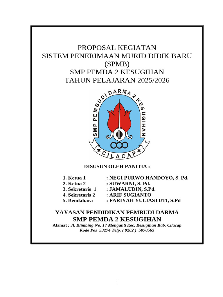 Proposal PPDB 2025 2026 | PDF