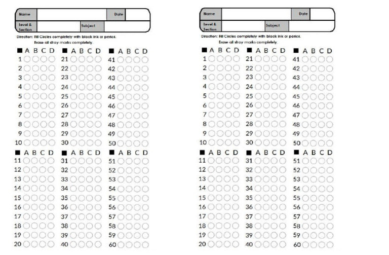 Zipgrade Answersheet | PDF