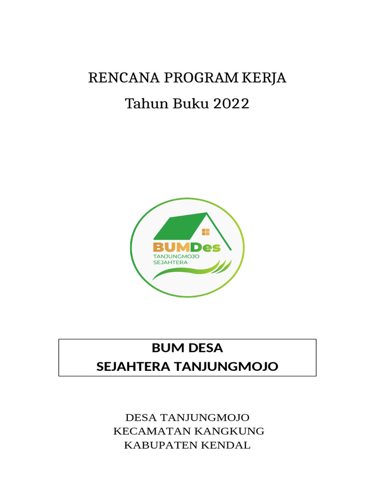 Rencana Program Kerja | PDF