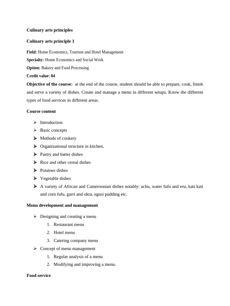 Culinary Arts Principles | PDF | Cooking | Soup