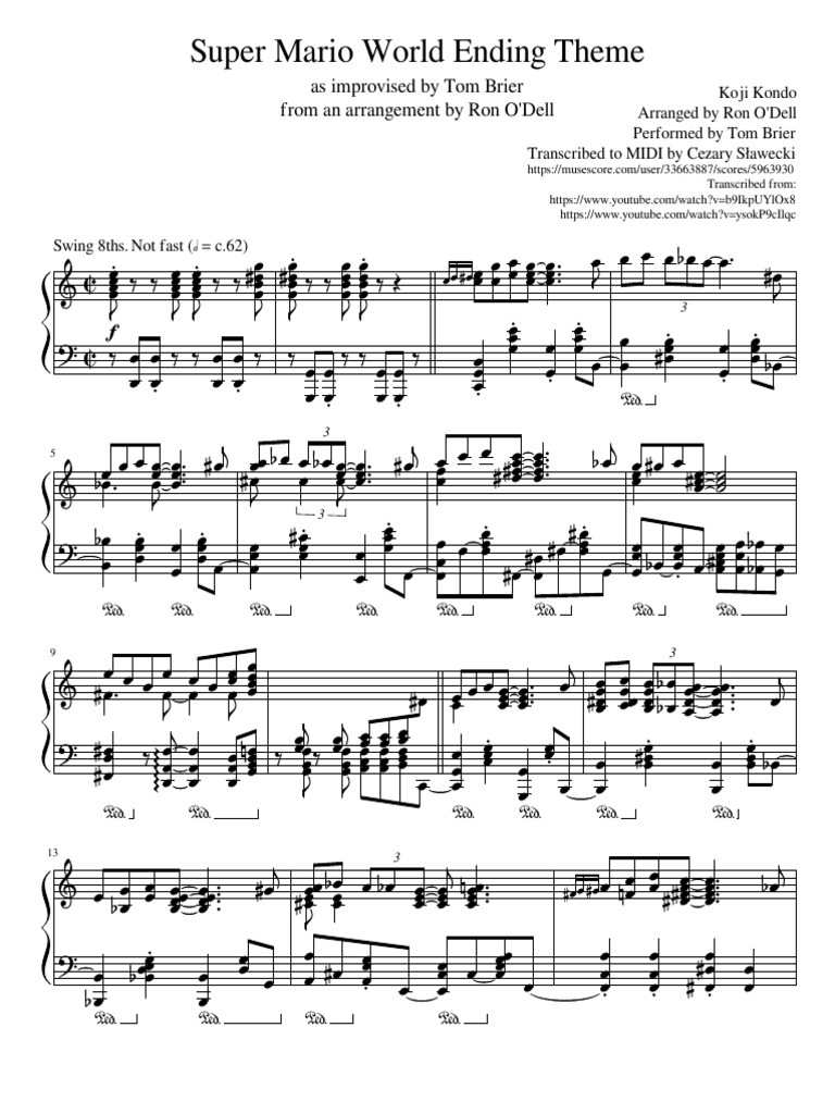 Super Mario World Theme MIDI Score | PDF | Video Game Companies Of ...