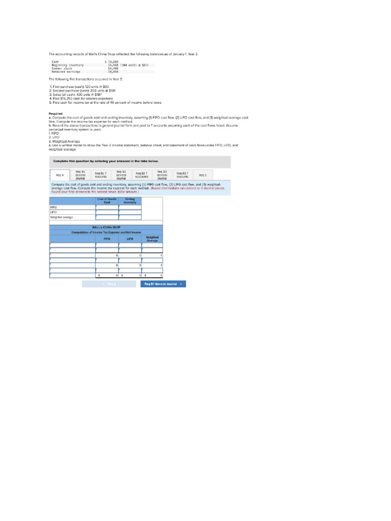 Accounting Question Two | PDF
