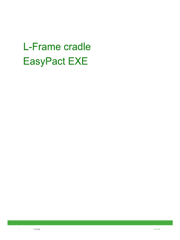 Catalogue L-Frame Cradles For EasyPact EXE - 2021-02 | PDF