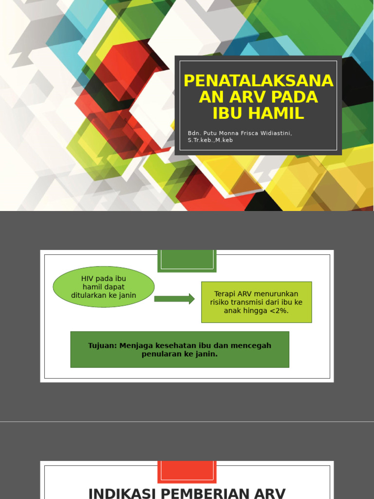 Penatalaksanaan ARV Pada Ibu Hamil | PDF