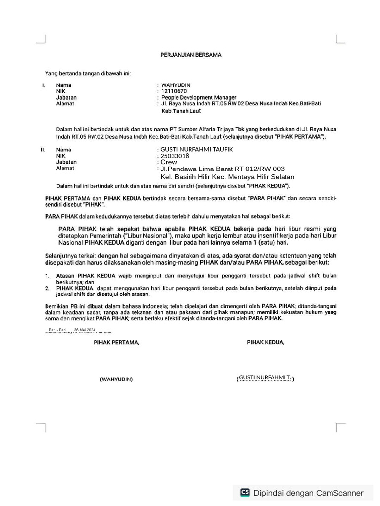 Contoh Pengisian Berkas Form Karyawan Baru (1) (AutoRecovered) | PDF