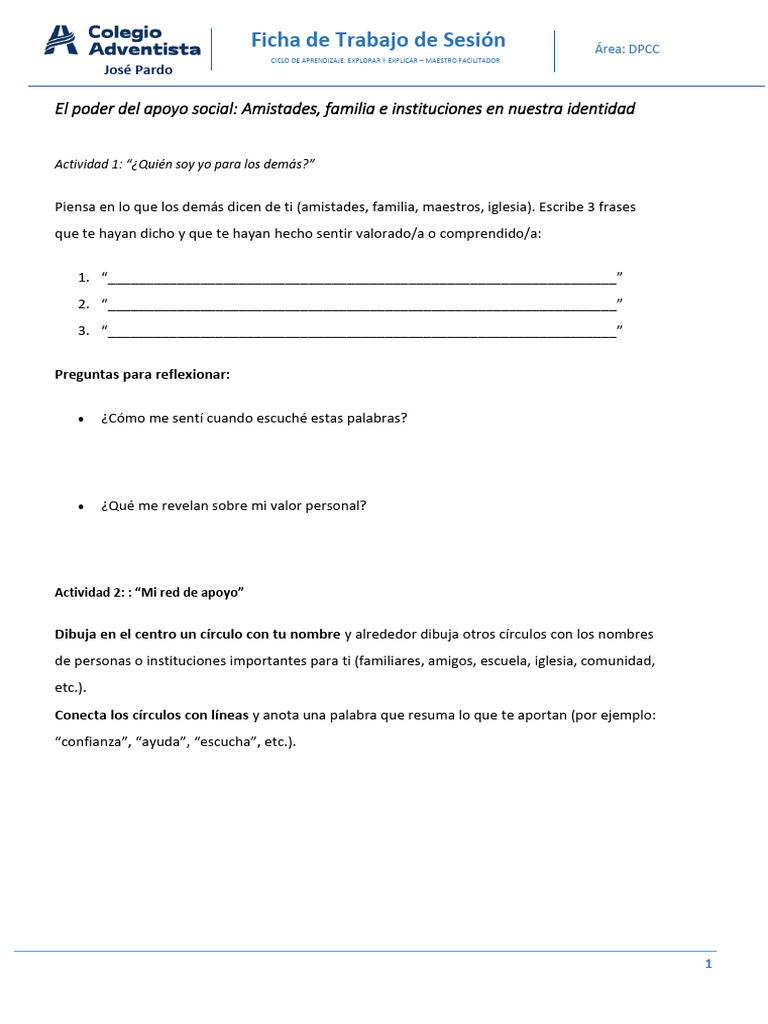 FICHA N° 3 DPCC | PDF