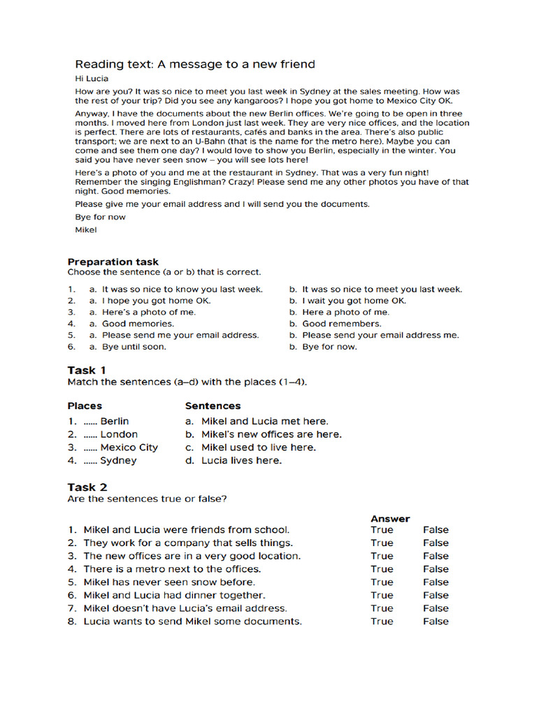 Reading and Comprehension Secre Bach | PDF