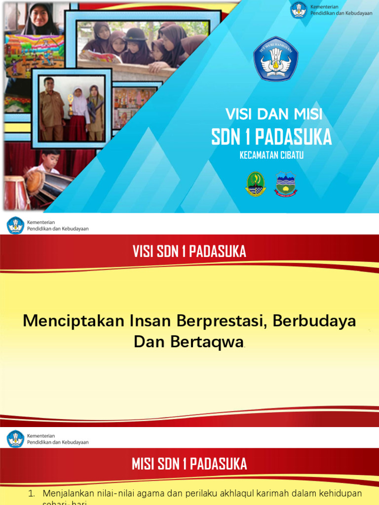 Visi Dan Misi SDN 1 Padasuka | PDF