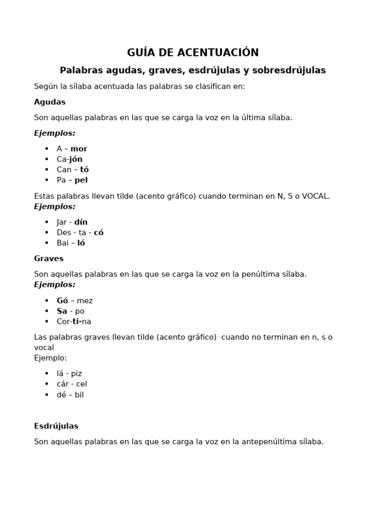 Guía Completa de Acentuación en Español | PDF | Lingüística | Voz humana