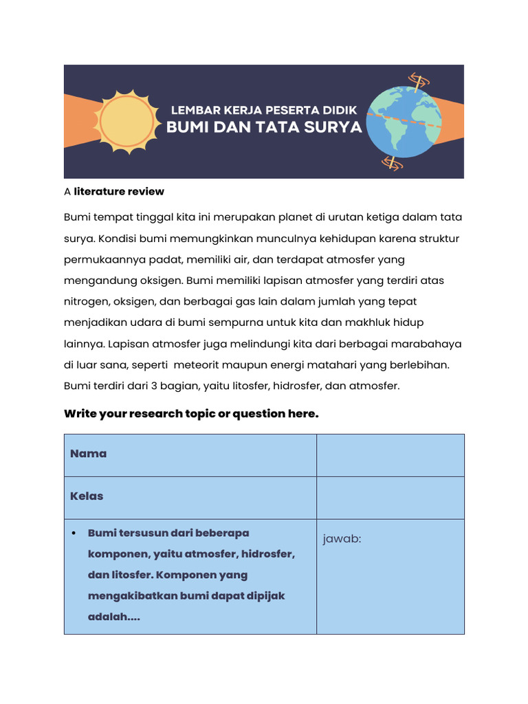 Struktur dan Komponen Bumi dan Tata Surya | PDF