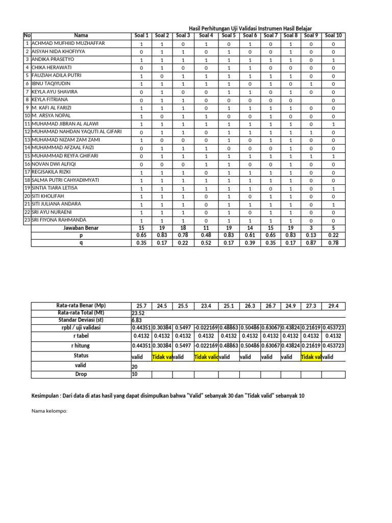 Soal Instrumen 1 Assesment (2) Fix | PDF