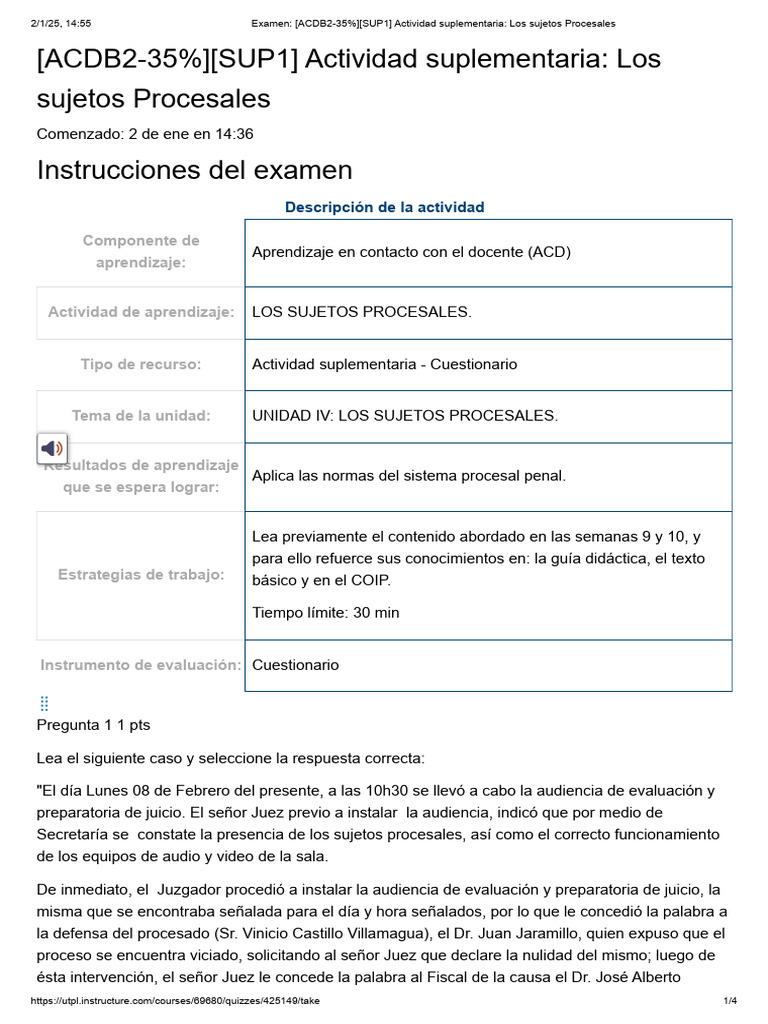 Actividad Suplementaria - Los Sujetos Procesales - PDF 2do Intentokkkk ...