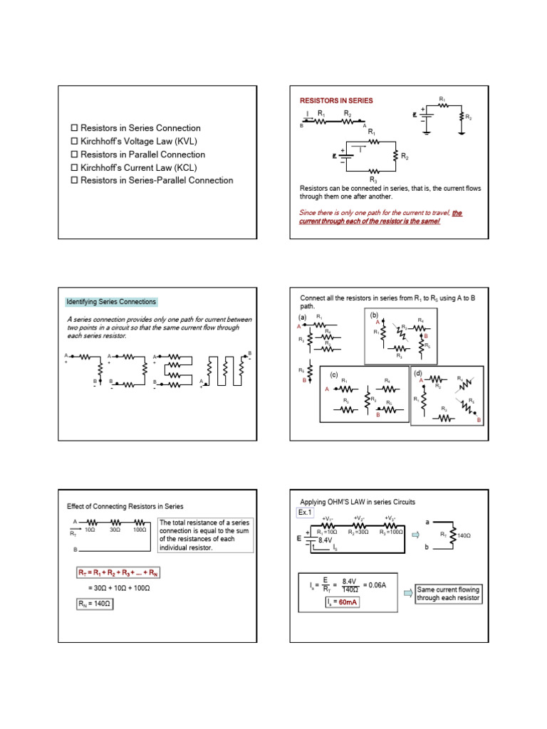 EE101 Q2 Series and Parallel | PDF | Series And Parallel Circuits | Resistor