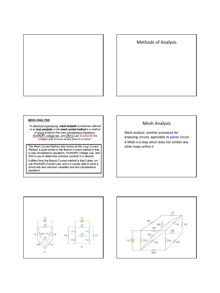EE101 Q2 Mesh and Nodal Analysis | PDF | Electrical Network | Electronics