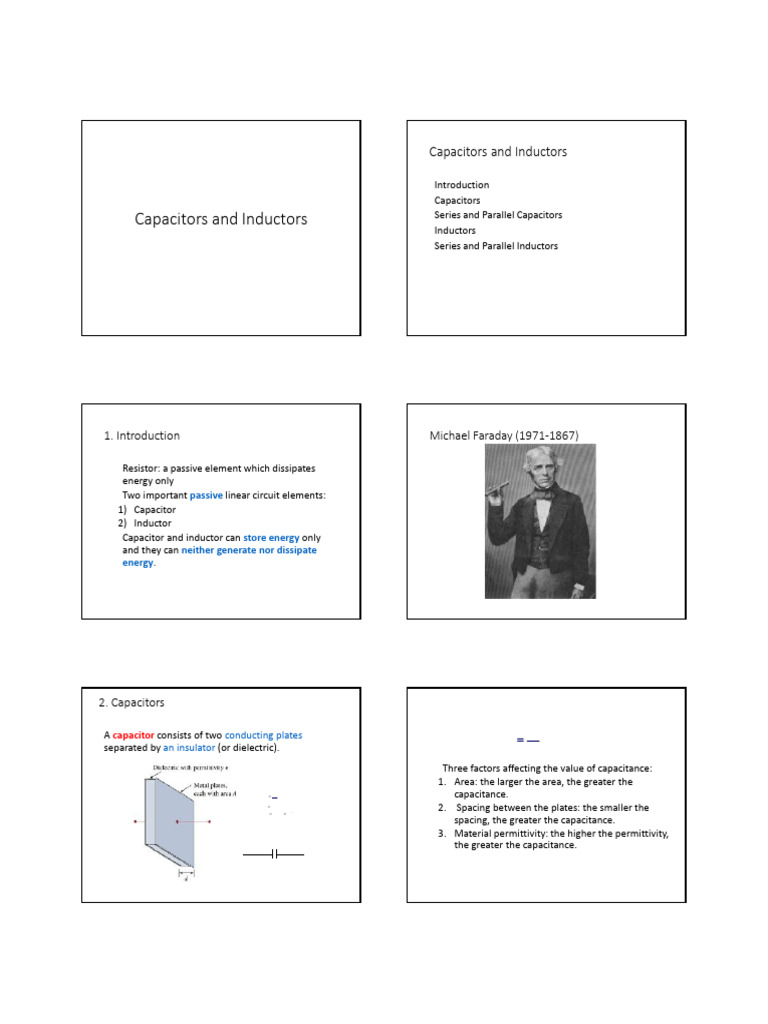 EE101 Q4 Capacitors and Inductors | PDF | Inductor | Capacitor