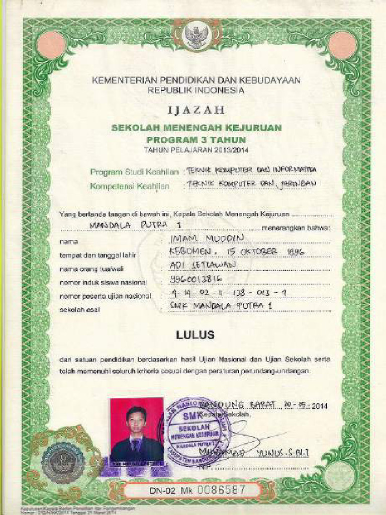 Lamaran Kerja - Imam Muddin | PDF