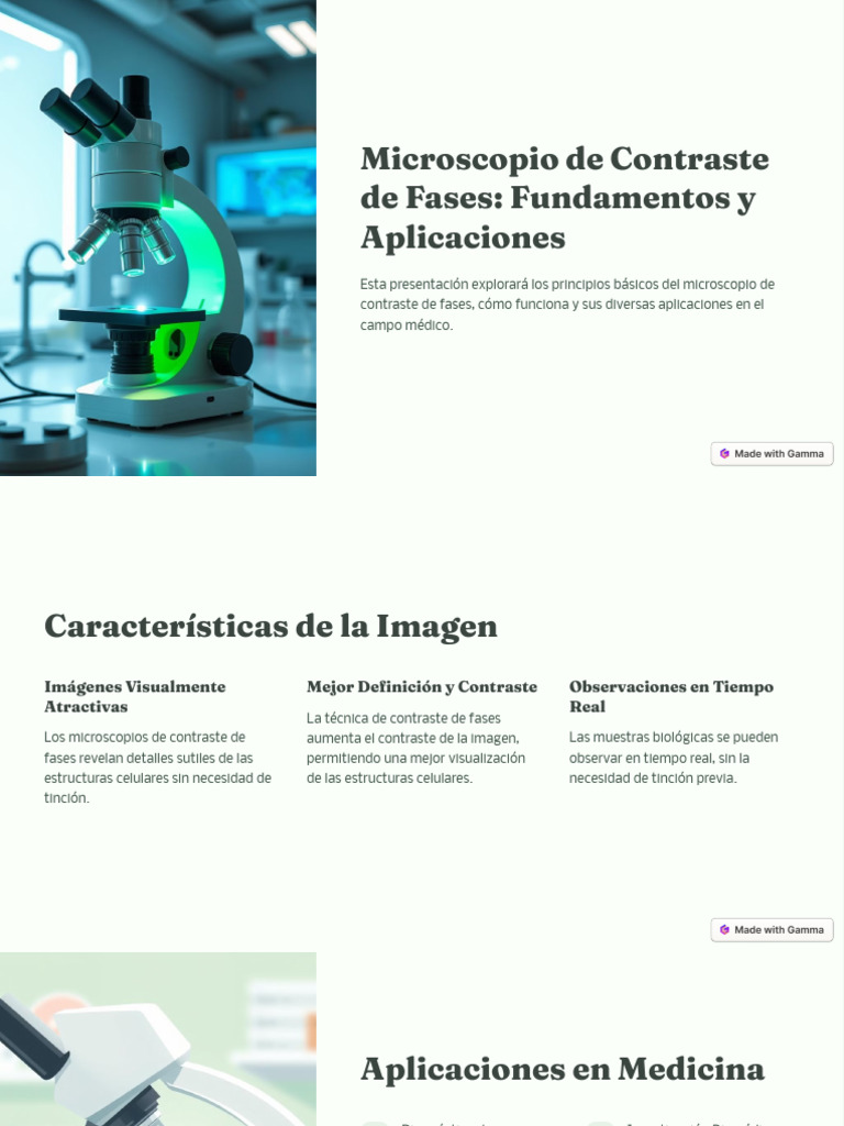 Microscopio de Contraste de Fases Fundamentos y Aplicaciones | PDF