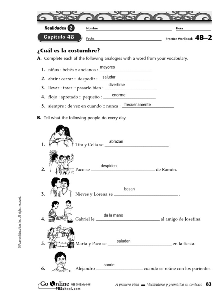Ejercicios de Vocabulario y Gramática | PDF