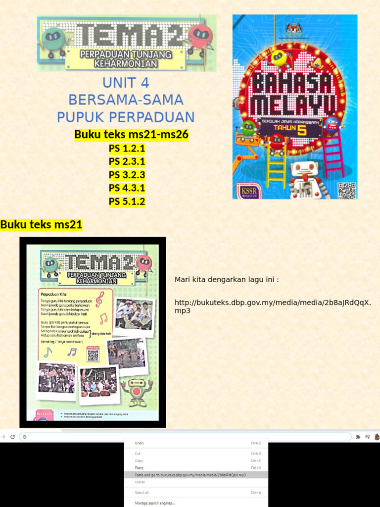 Ppt Thn 5 Unit 4 Ms21-26 | PDF