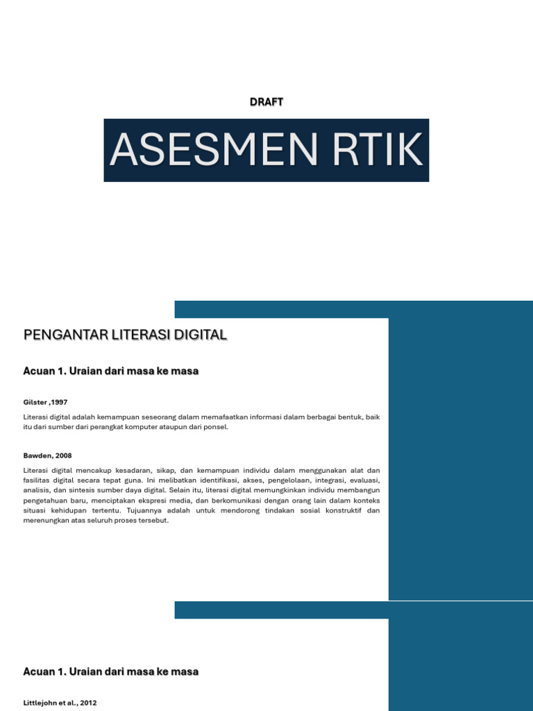 Model Draft Literasi Digital Indonesia | PDF