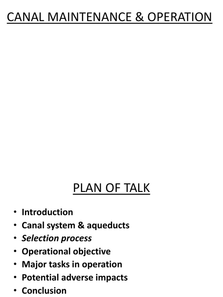 Canal Maintenance & Operation | PDF | Canal | Surface Runoff