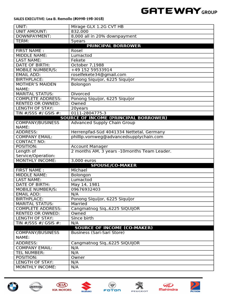 Gateway Application Form | PDF