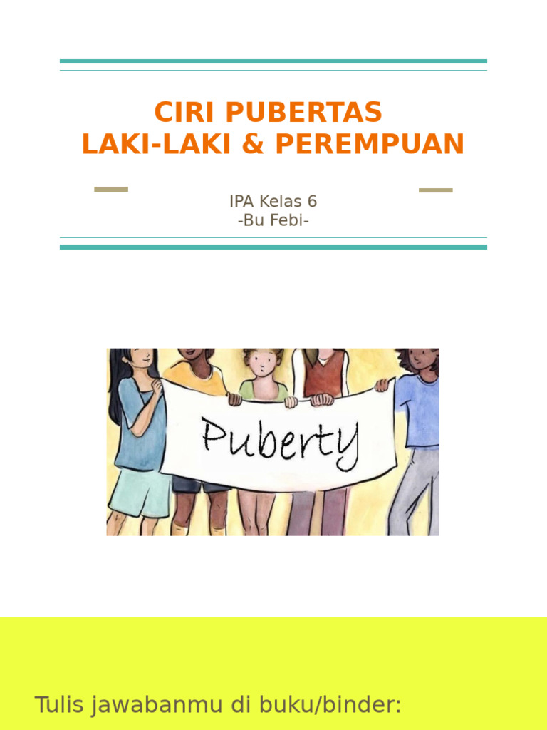 Ciri Pubertas Pada Laki-Laki Dan Perempuan | PDF