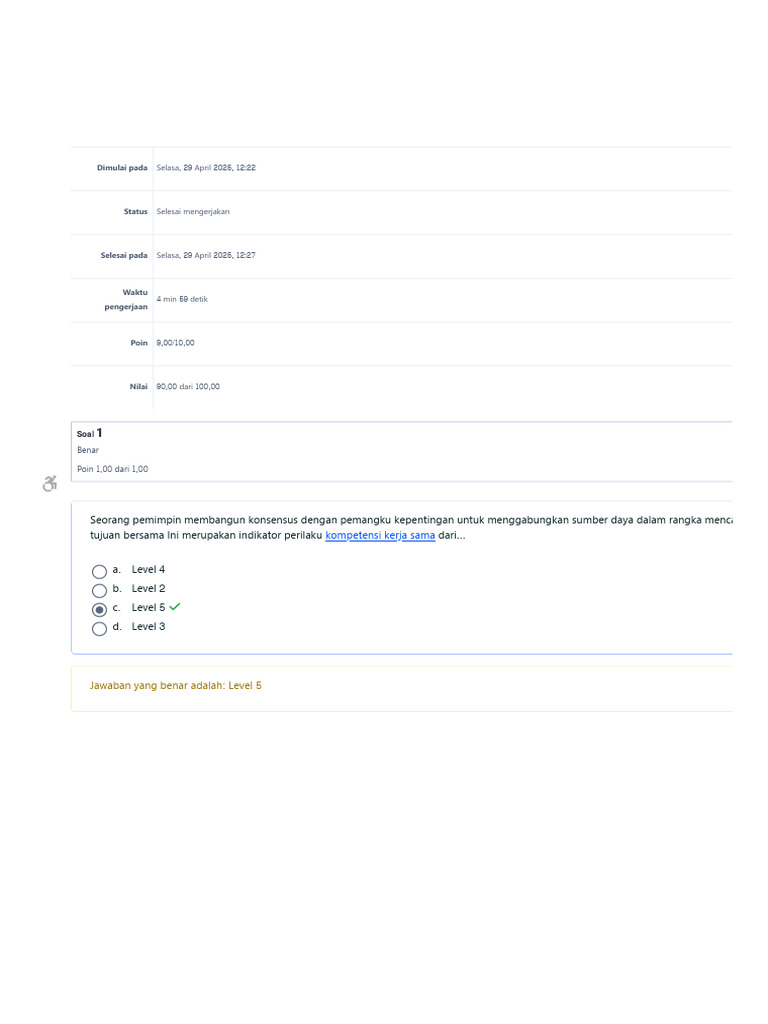 Kuis Kompetensi Kerja Sama - Reviu Pengerjaan Kuis - Kudagang | PDF