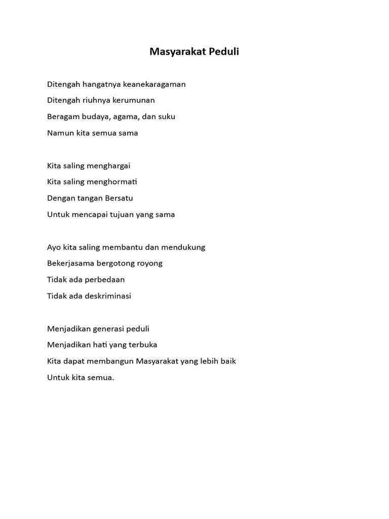 Masyarakat Peduli | PDF