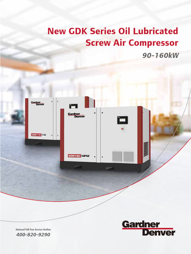 GDK Series 40 Bar Air Compressors | PDF | Electric Motor | Mechanical ...