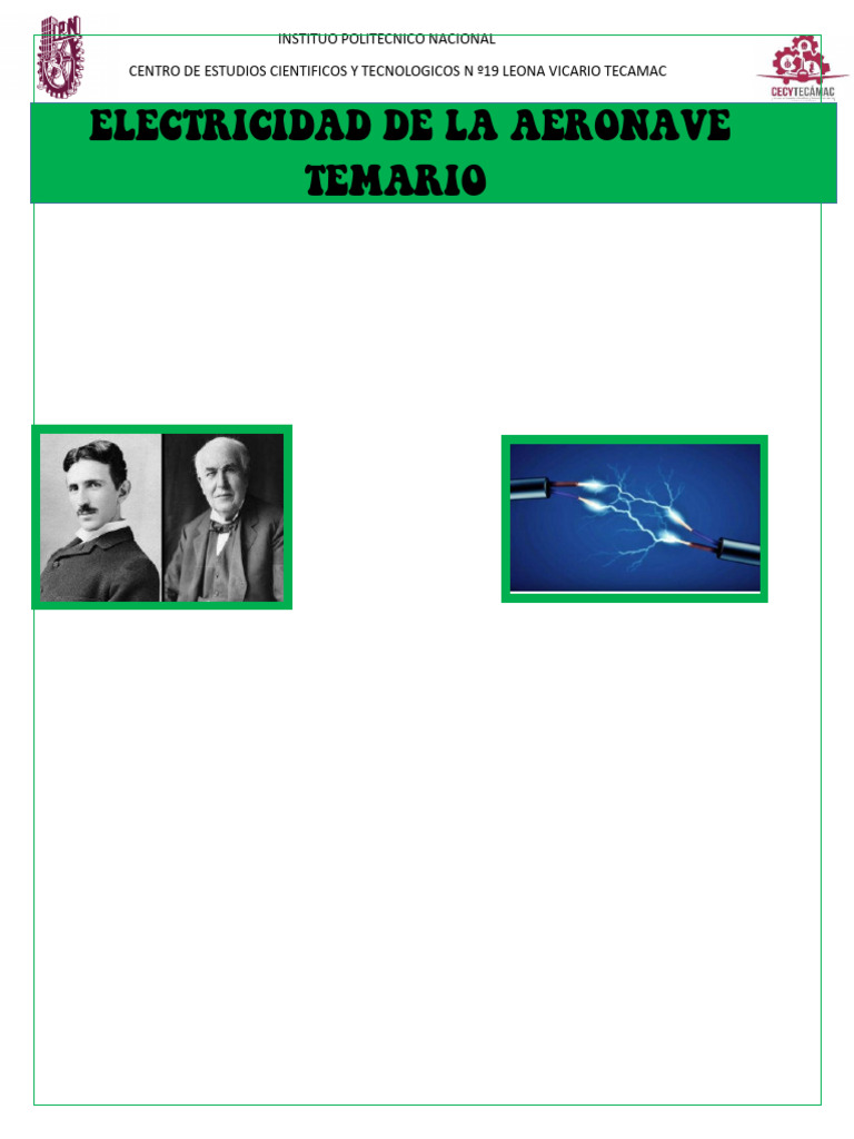 Temario Electricidad Aereonave | PDF | Energia electrica | Transformador