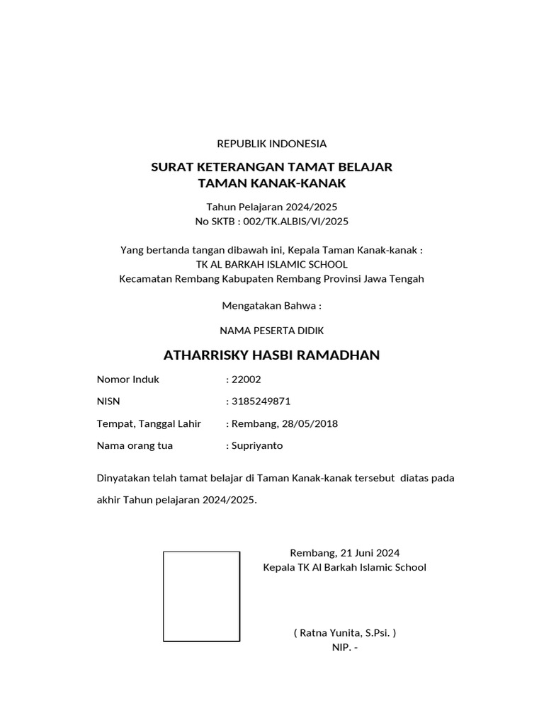 SKTB TK 2025 | PDF
