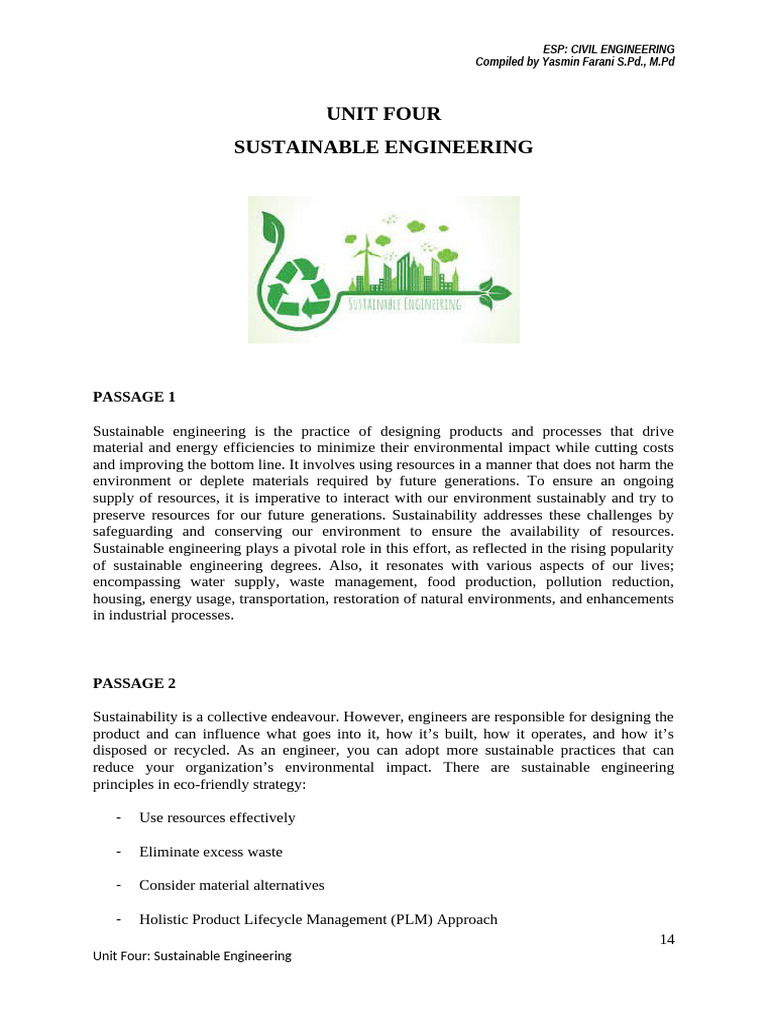 Sustainable Engineering Principles Overview | PDF | Sustainability ...