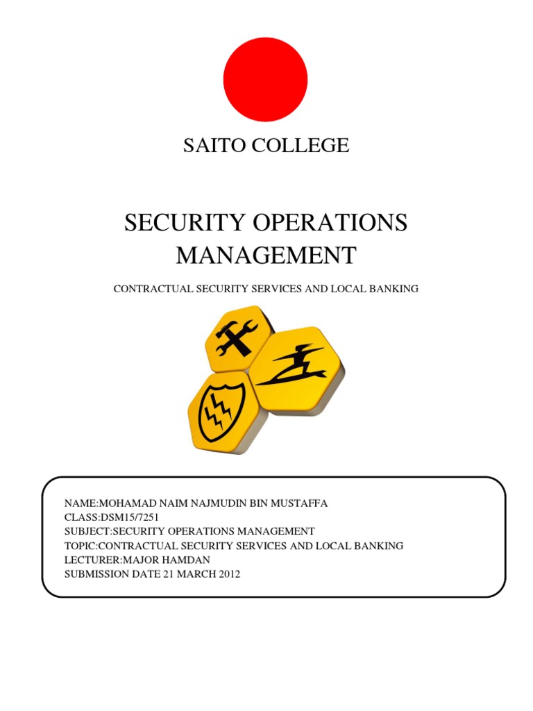 Security Operations Mangemnt | PDF | Security Guard | Banks