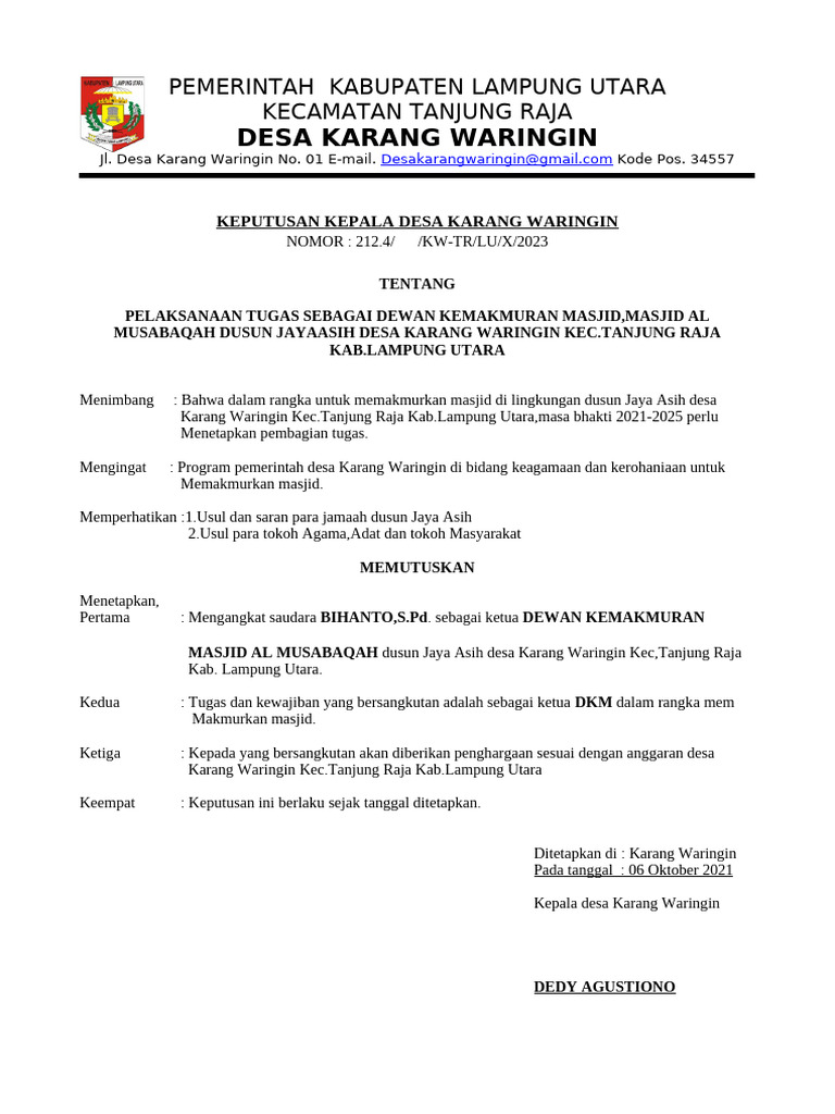 SK DKM 2021-2025 | PDF