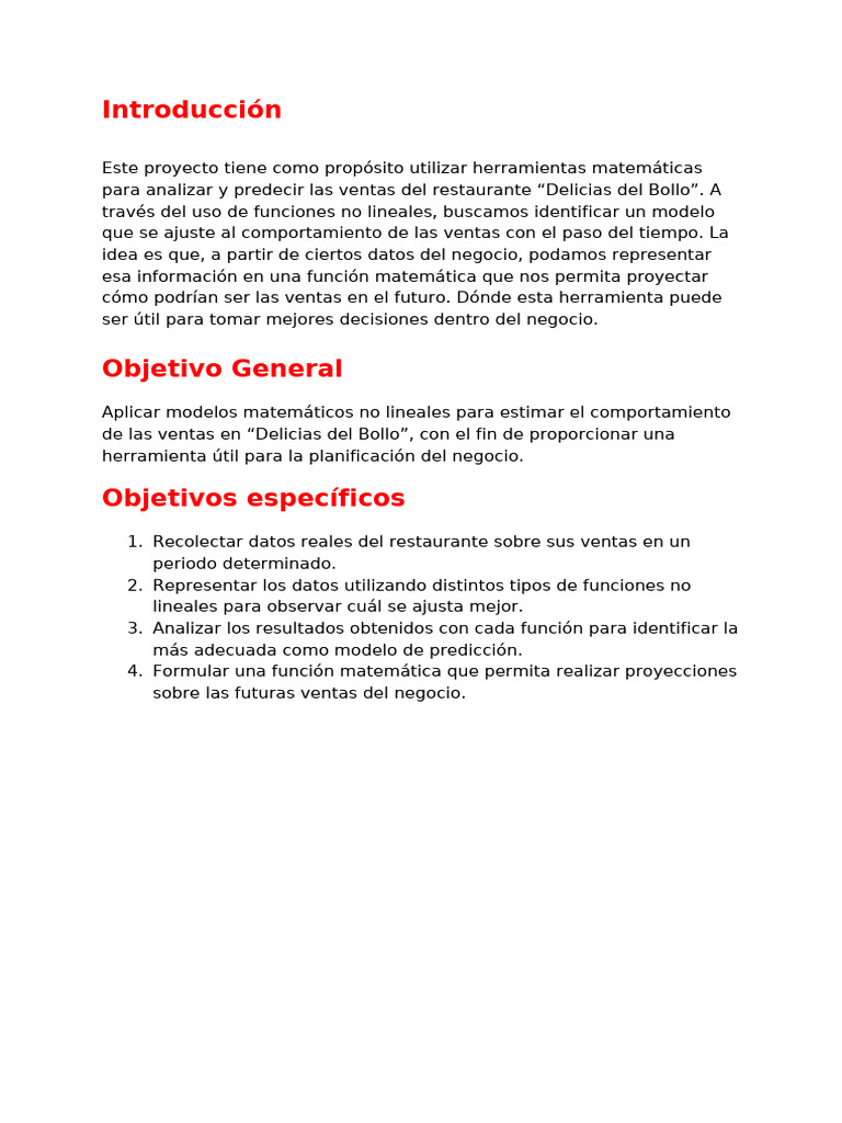 Introduccion y Objetivos Mate | PDF