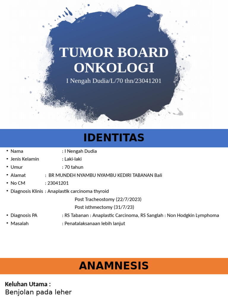 Tumor Board Dudia Edit | PDF