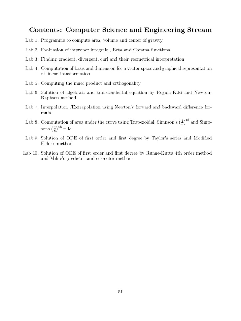 Maths 2 Lab Manual Computer Science and Engineering Stream VTU | PDF ...