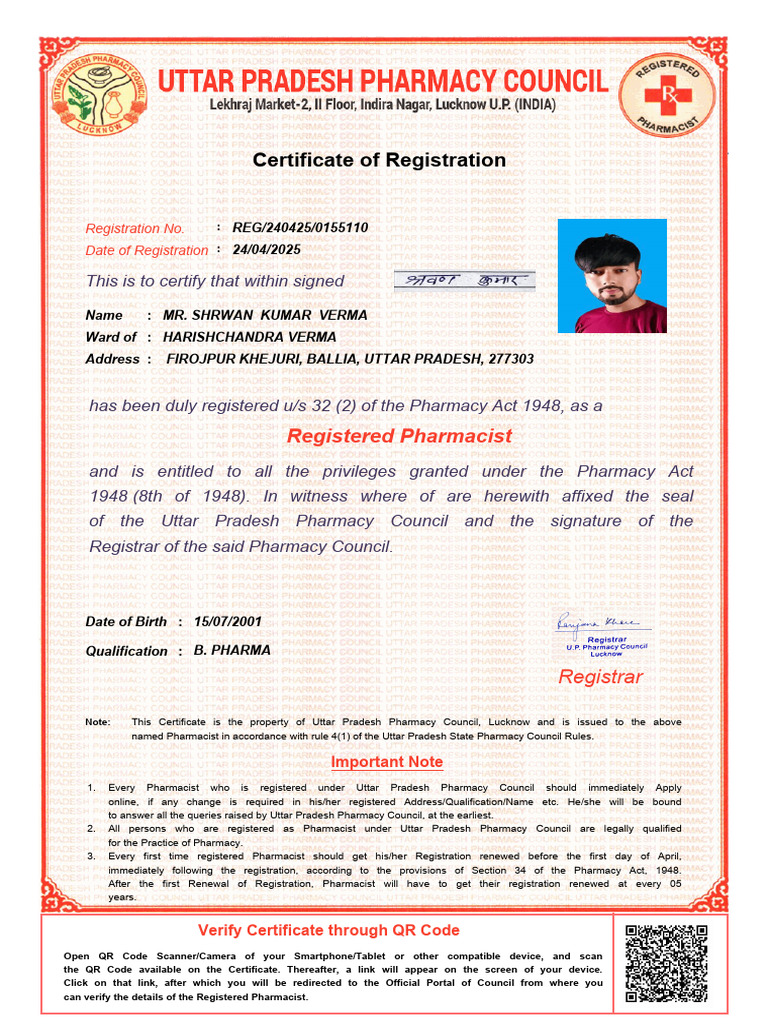 Registration Certificate | PDF