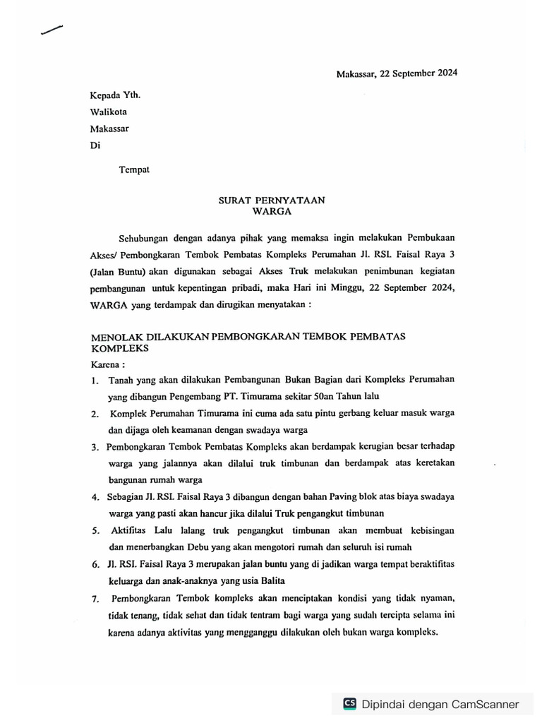 Surat Ke Walikota - 241020 - 211110 | PDF