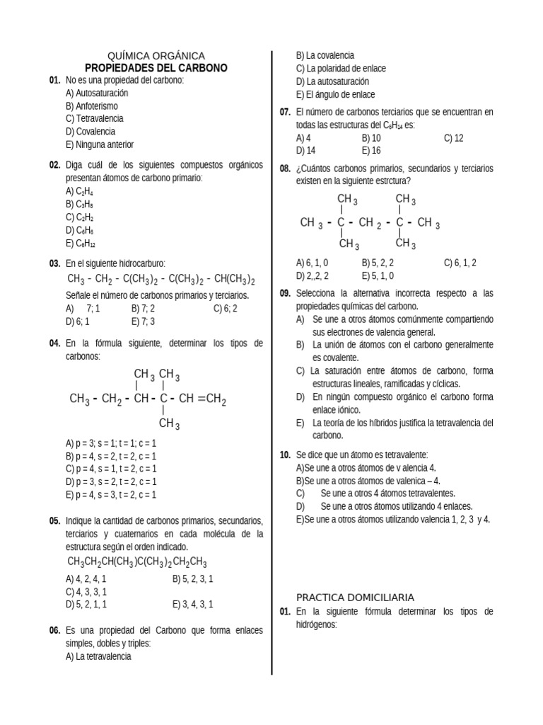 Análisis del Anfoterismo del Carbono | PDF | Enlace químico | Valencia ...