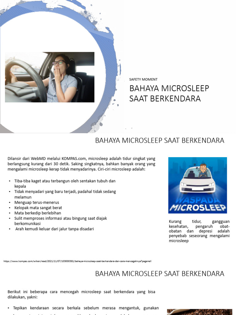 Safety Moment - Bahaya Microsleep | PDF