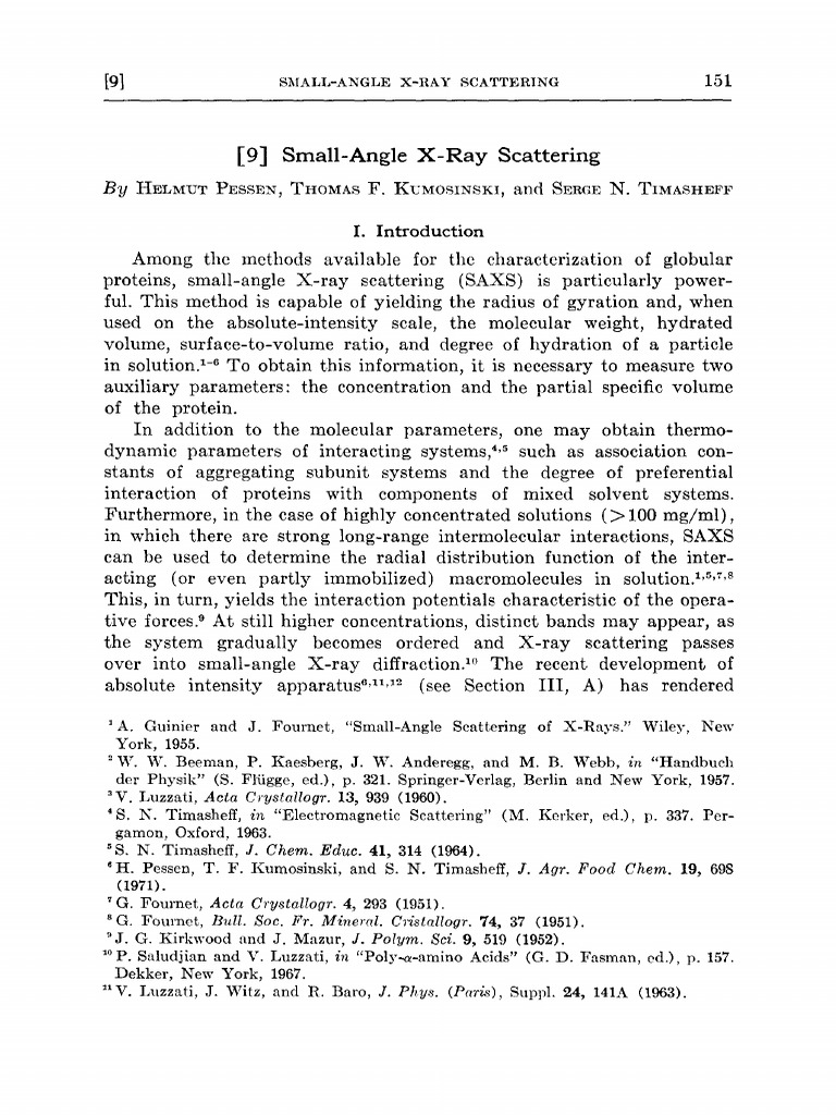 Small-Angle X-Ray Scattering | PDF | Electromagnetic Radiation | Scattering