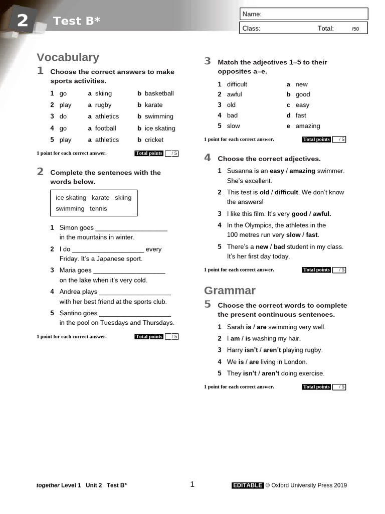 Together Level 1 2B One-Star | PDF | Linguistics