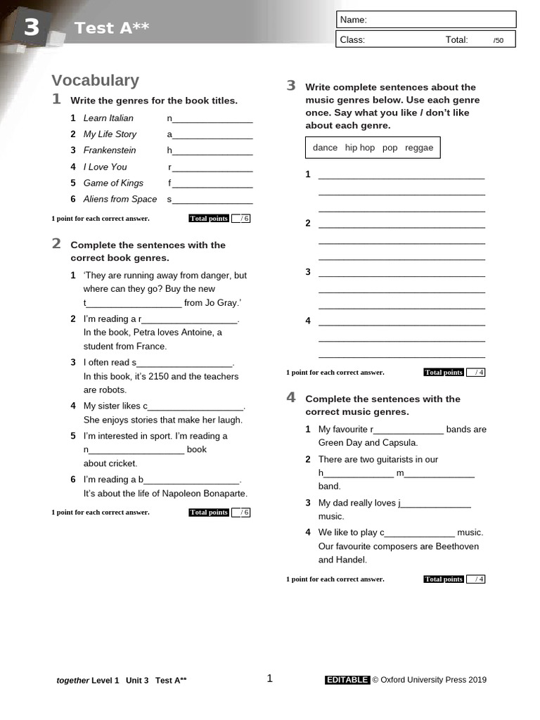 Together Level 1 3A Two-Star | PDF | Linguistics