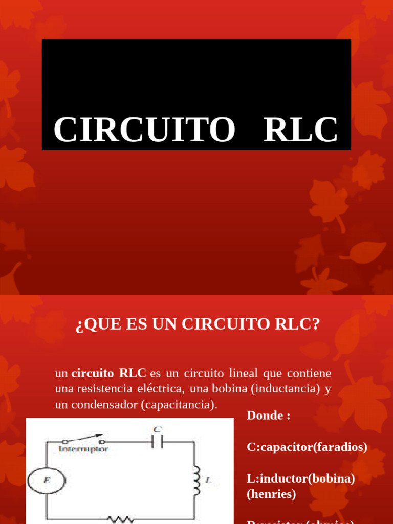 Definición de Circuito RLC | PDF | Red eléctrica | Inductor
